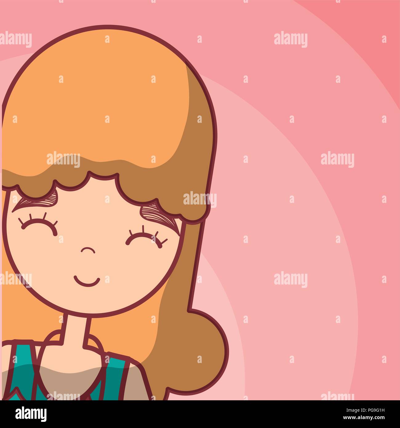 Young female curly hair Stock Vector Images - Alamy