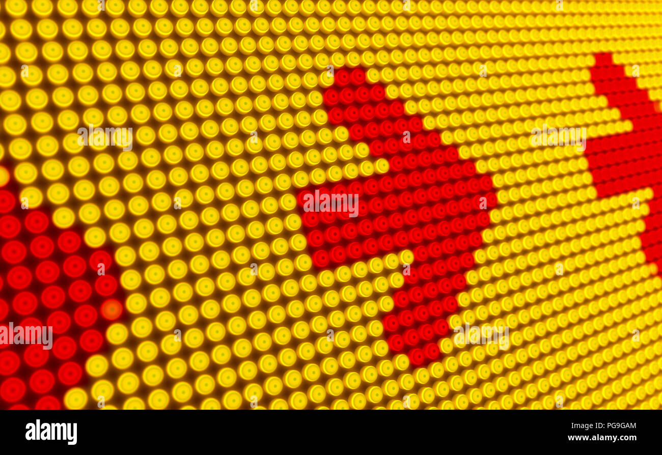 Arrow led bulbs retro style. Direction symbol 3D illustration Stock ...