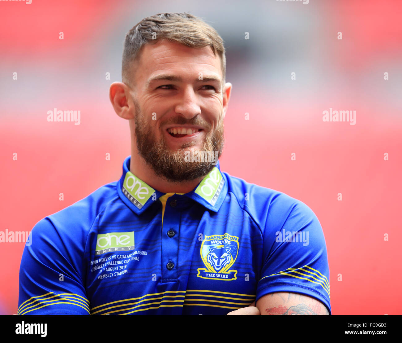 Warrington Wolves' Daryl Clark during the captain's run at Wembley ...