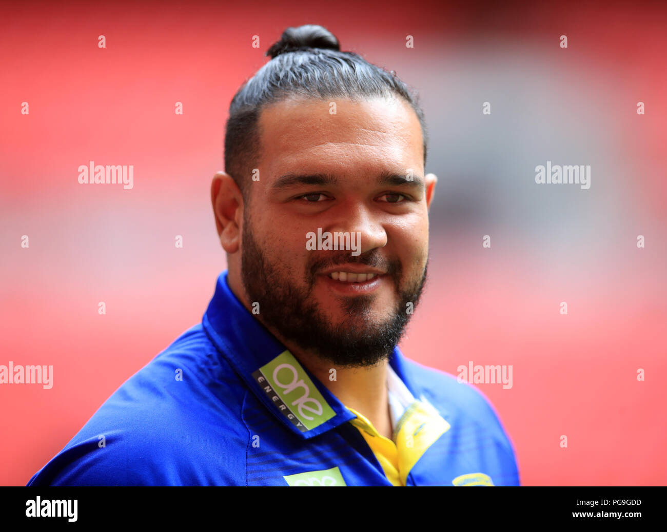 Warrington Wolves' Ben Murdoch-Masila during the captain's run at ...