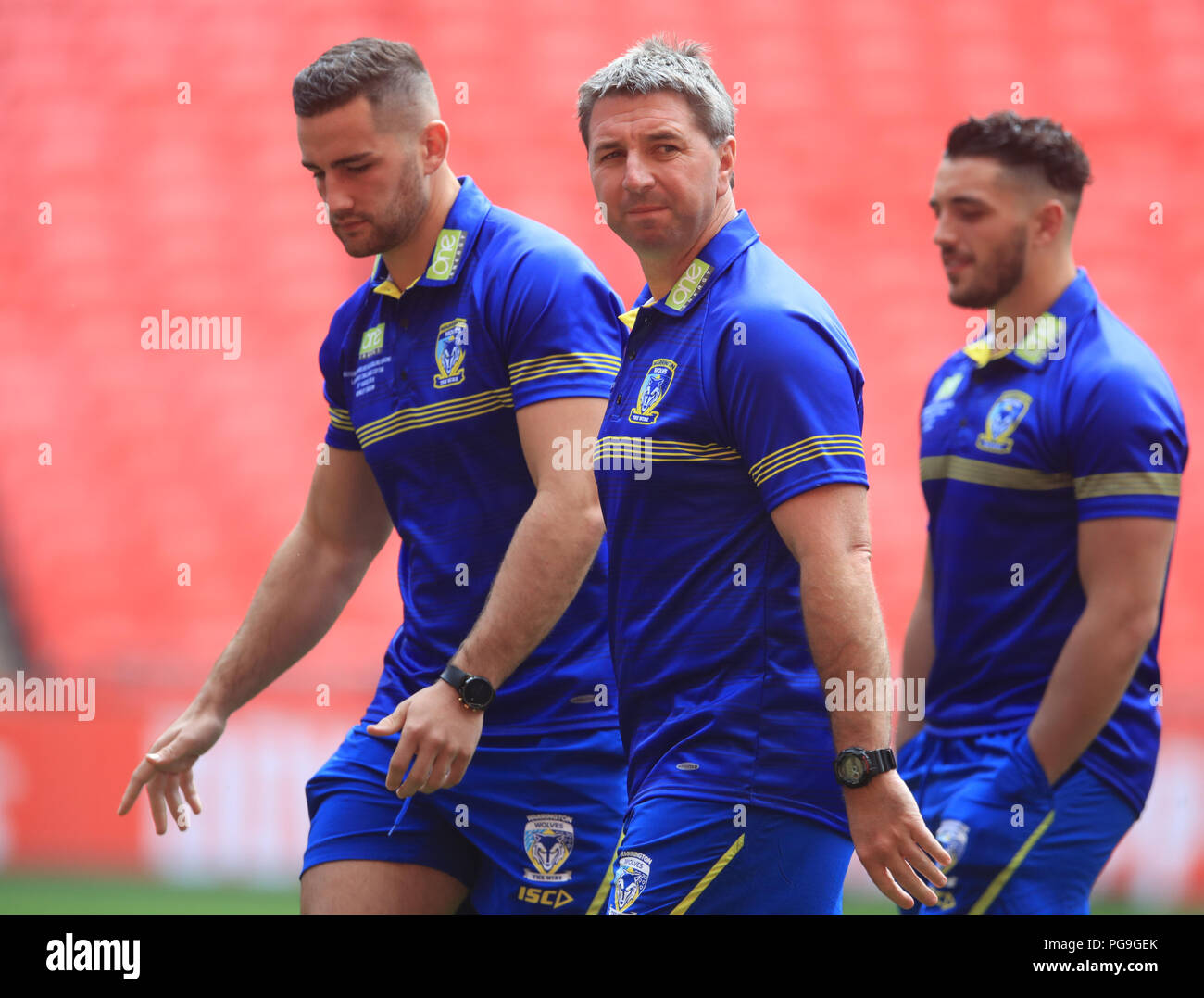 Warrington Wolves' Coach Steve Price during the captain's run at ...
