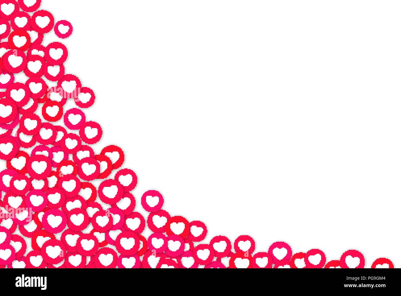 Feelings and love sign icons scattered on white background. Love sign ...