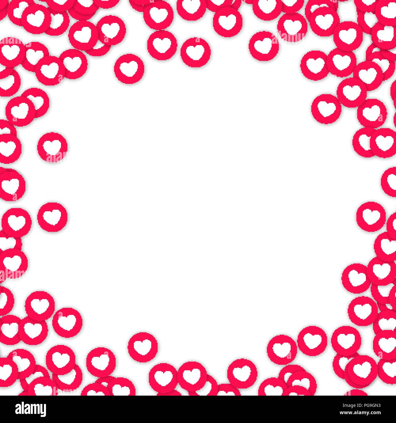 Feelings and love sign icons scattered on white background. Love sign ...