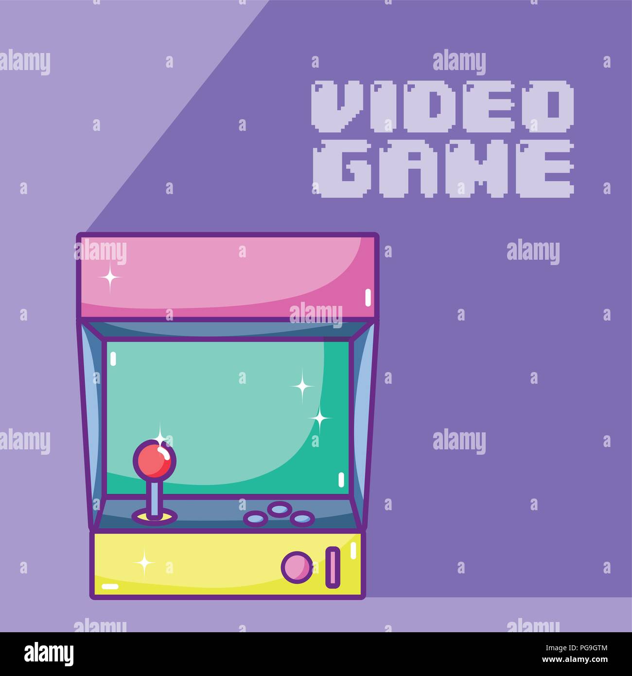 Videogame retro cartoons concept Stock Vector Images - Alamy