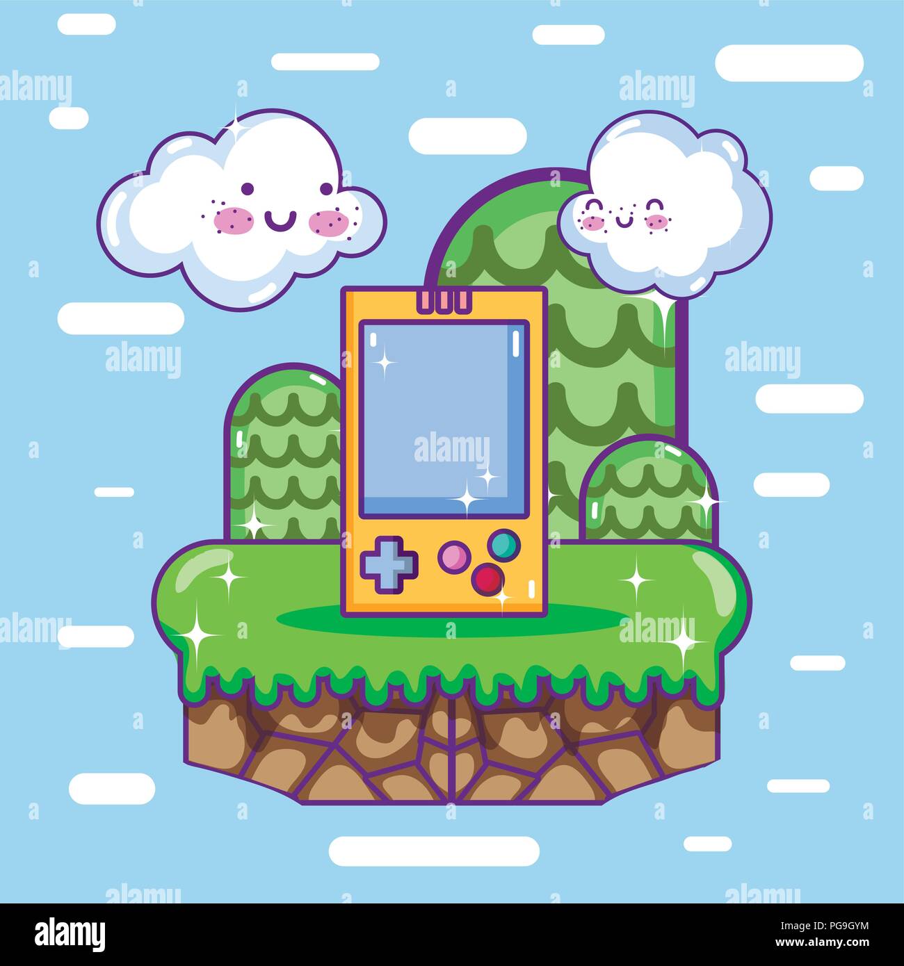 Retro videogame scenery cartoons Stock Vector Image & Art - Alamy