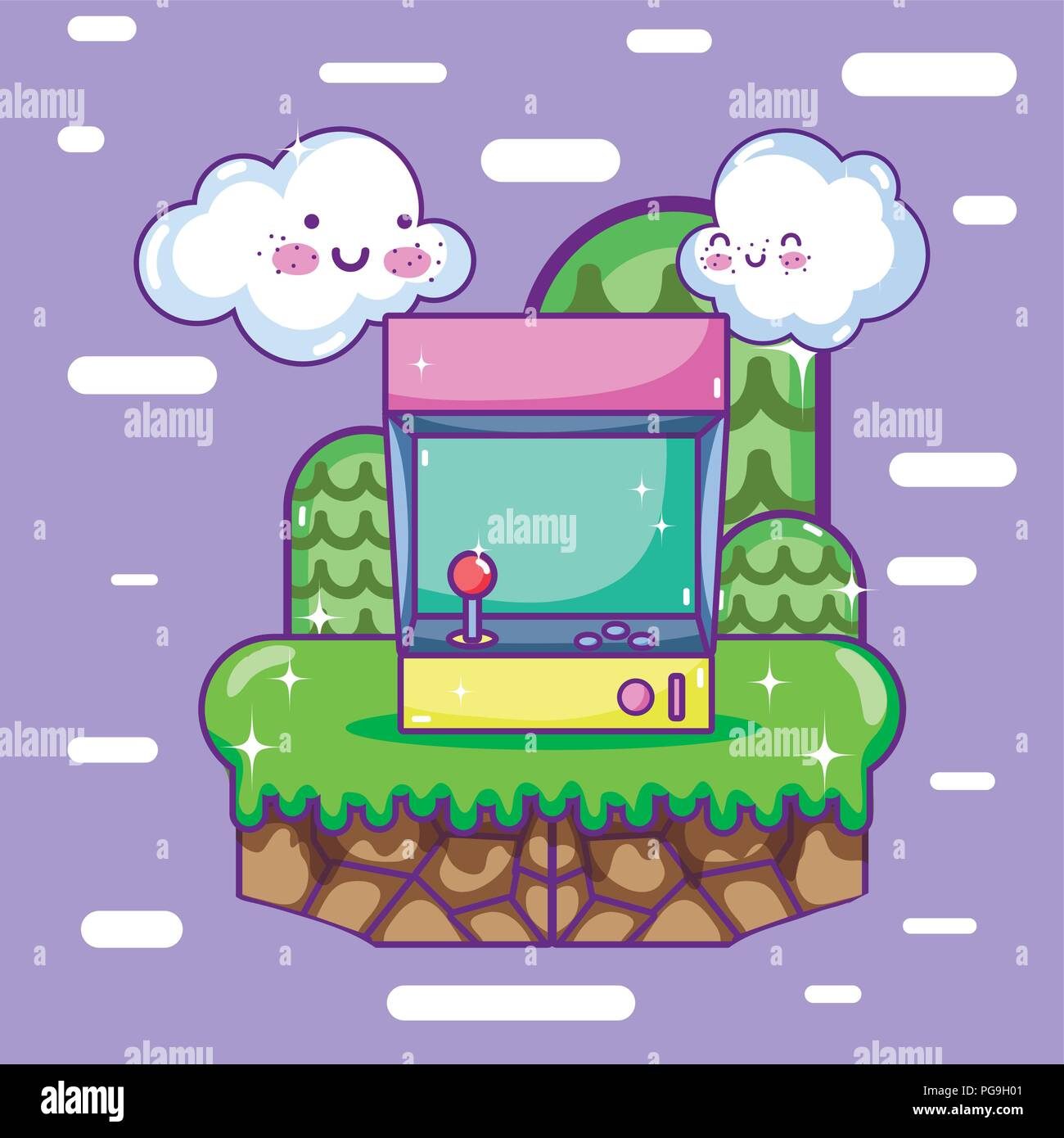 Retro videogame scenery cartoons Stock Vector Image & Art - Alamy