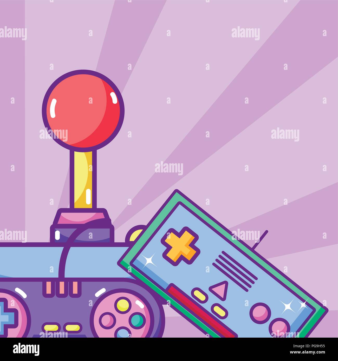 Retro videogame cartoons Stock Vector Image & Art - Alamy