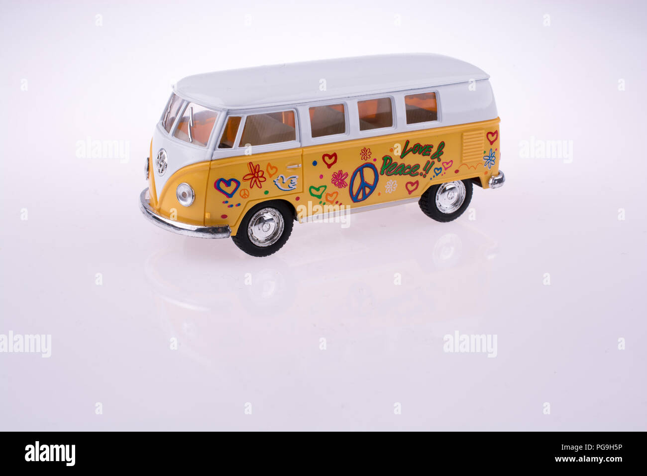 Peace van on a white background Stock Photo - Alamy