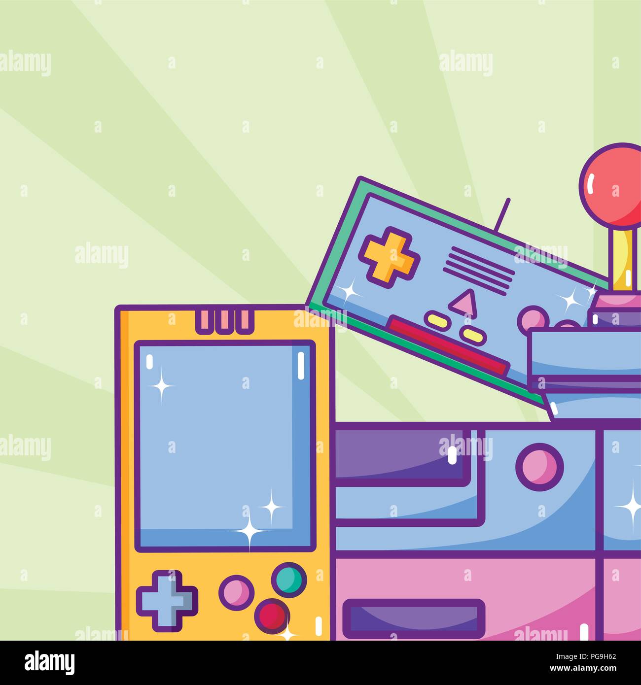 Retro videogame cartoons Stock Vector Image & Art - Alamy