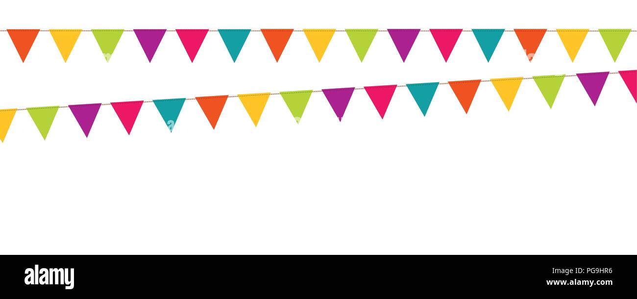 Colorful flags isolated on white backgound vector illustration Stock ...