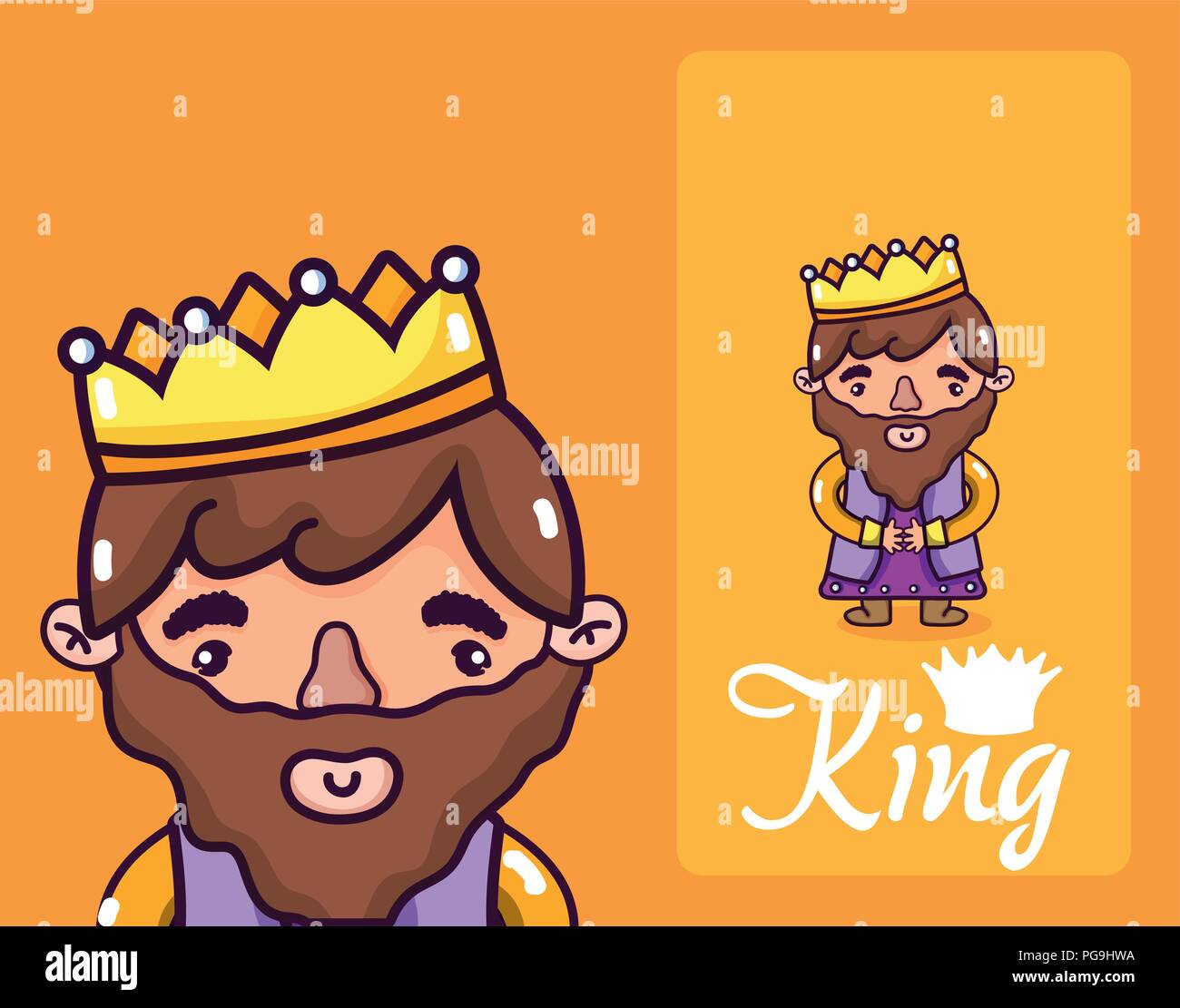 Cute king cartoon Stock Vector Image & Art - Alamy