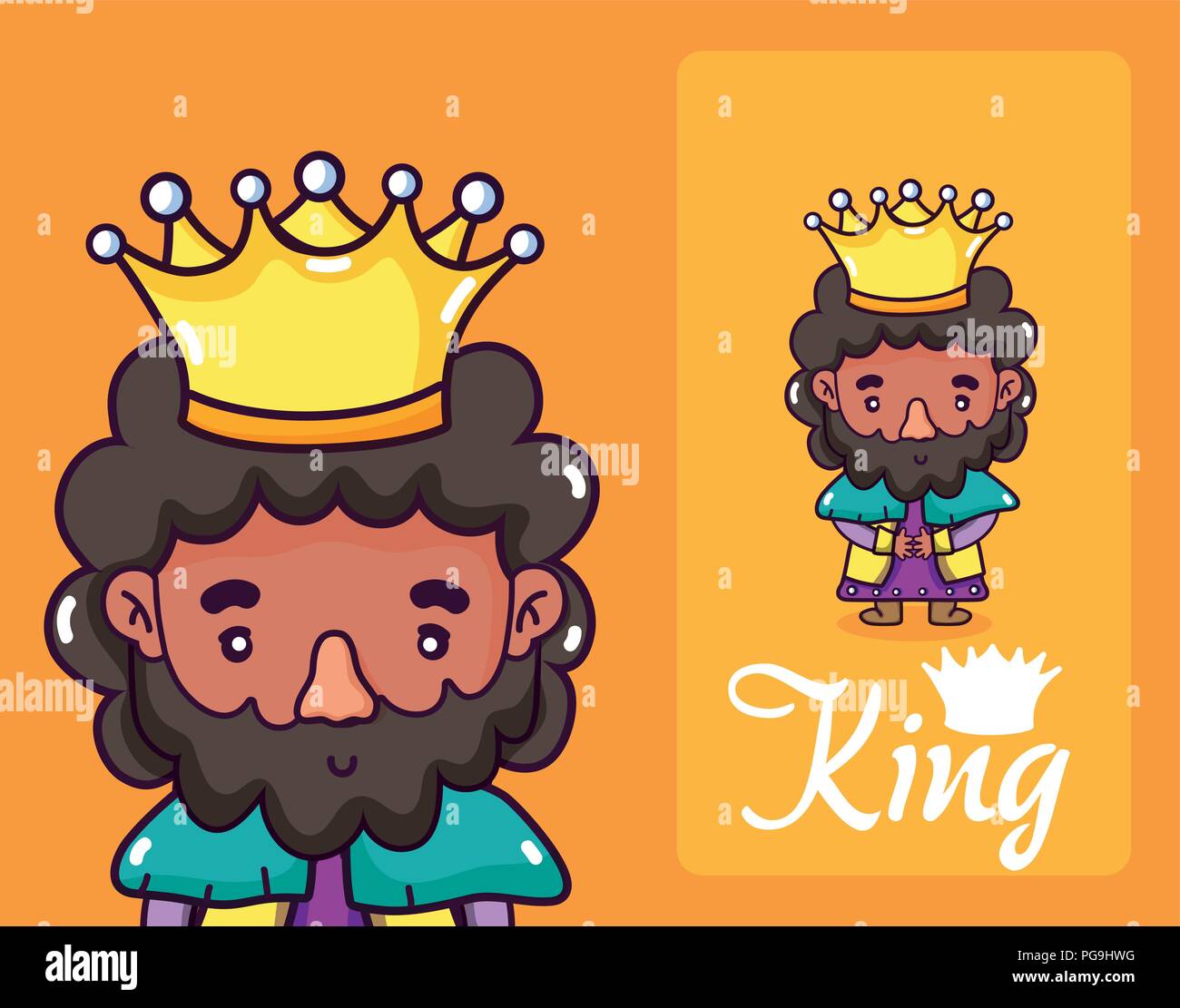 Cute king cartoon Stock Vector Image & Art - Alamy