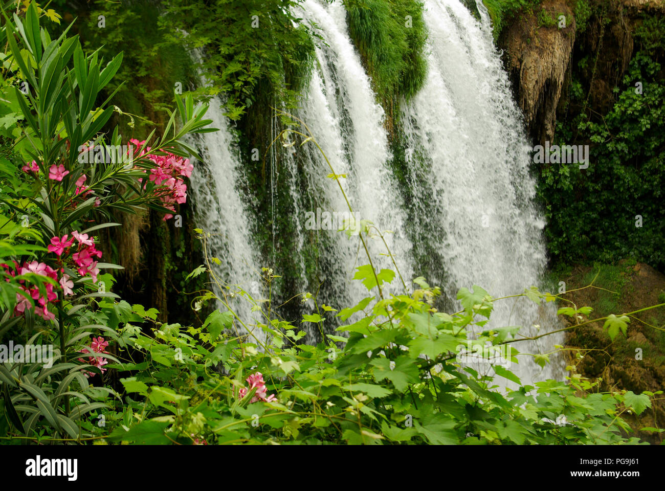 Waterfall cascades from ravine in Turkey Stock Photo - Alamy