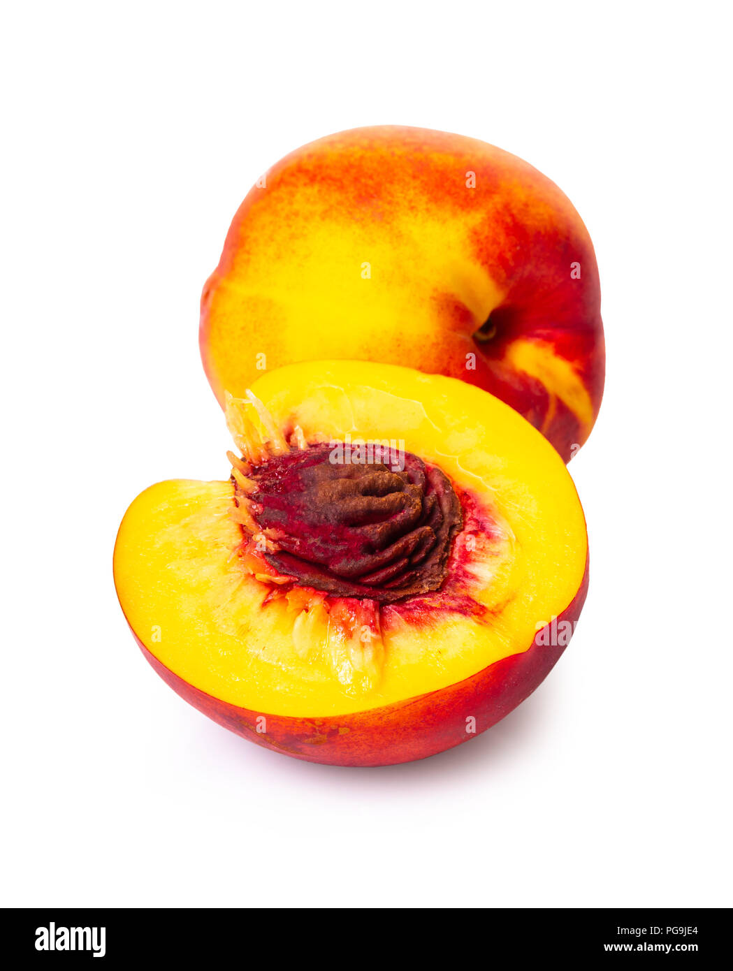 Cut juicy nectarine bone hi-res stock photography and images - Alamy