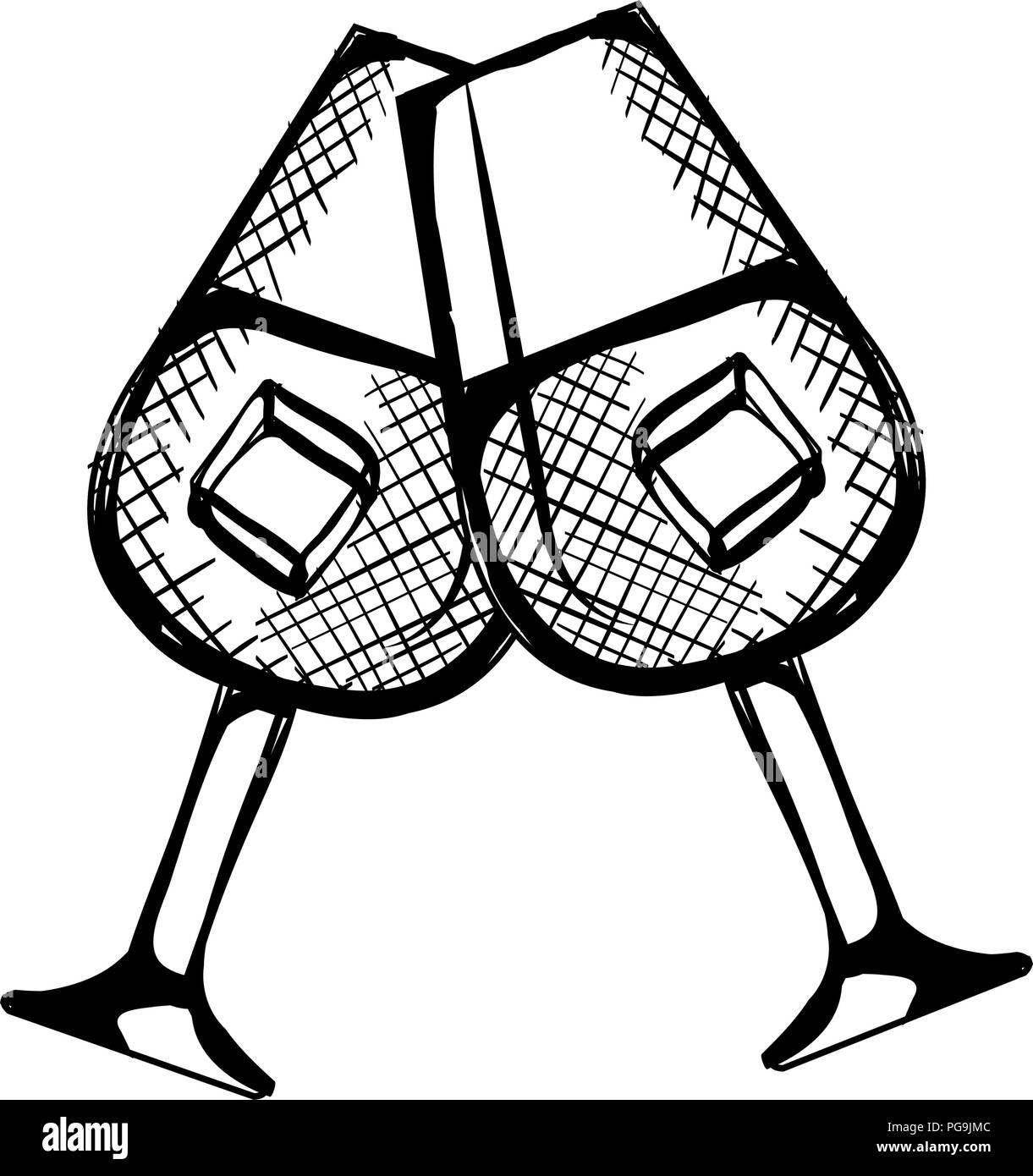 toast with wine glasses Stock Vector Image & Art - Alamy