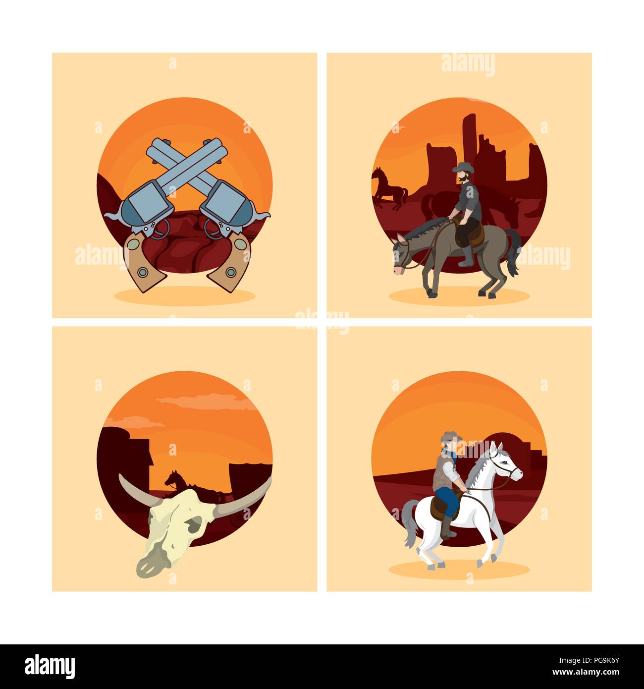 Wild west texas poster Cut Out Stock Images & Pictures - Alamy