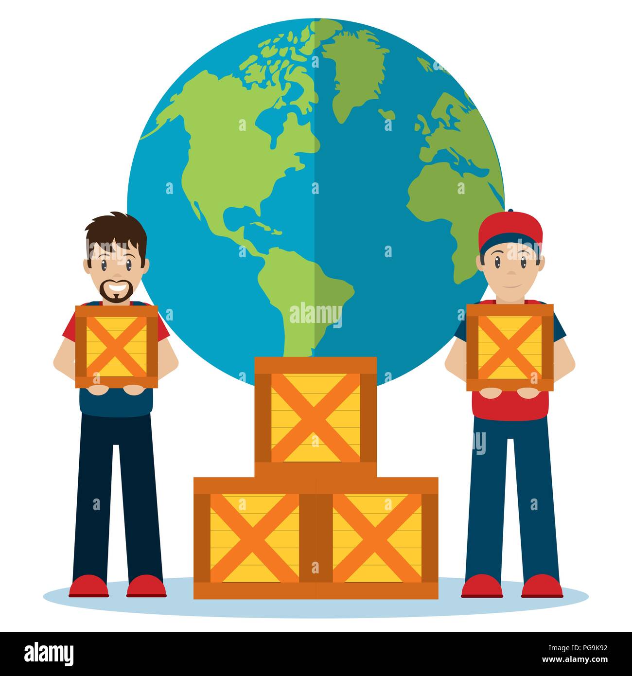 Delivery around world Stock Vector Image & Art - Alamy