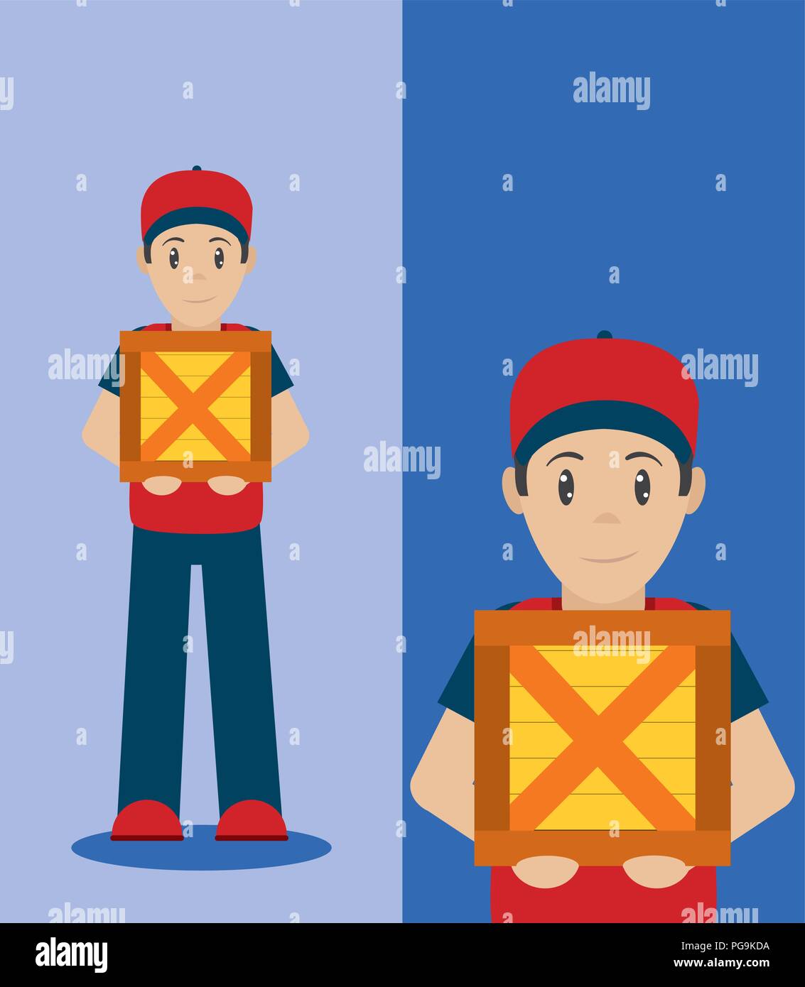 Courier cartoon concept Stock Vector Image & Art - Alamy