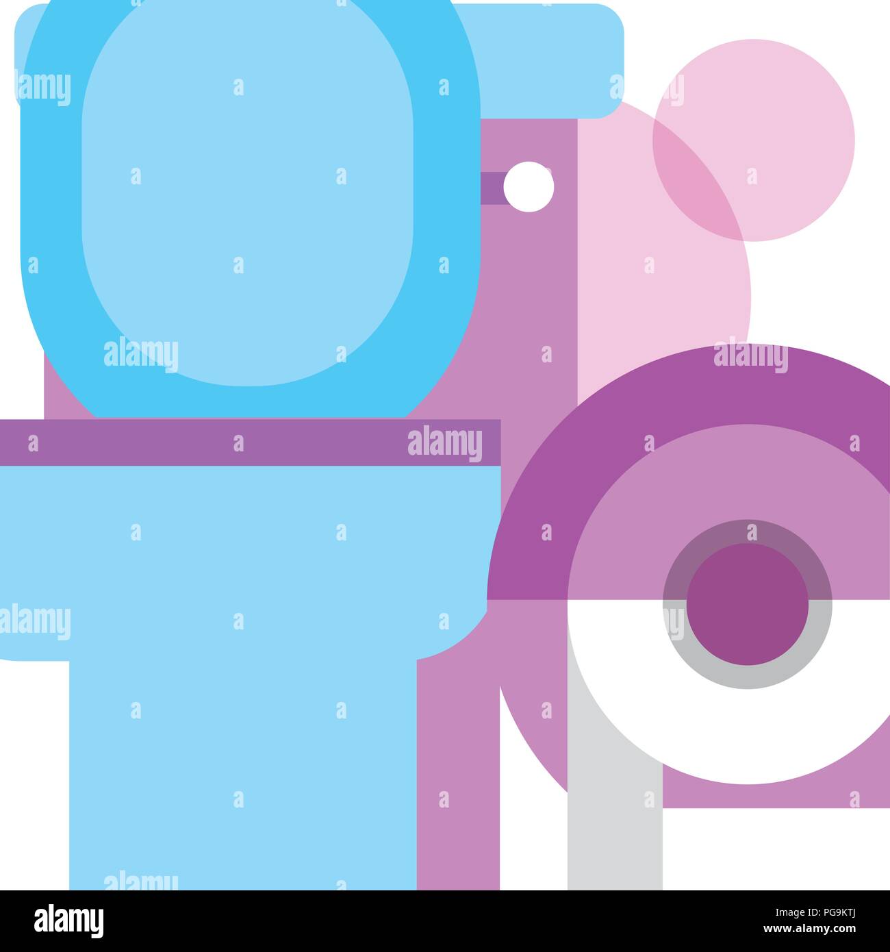 toilet bowl and dispenser paper bathroom Stock Vector Image & Art - Alamy