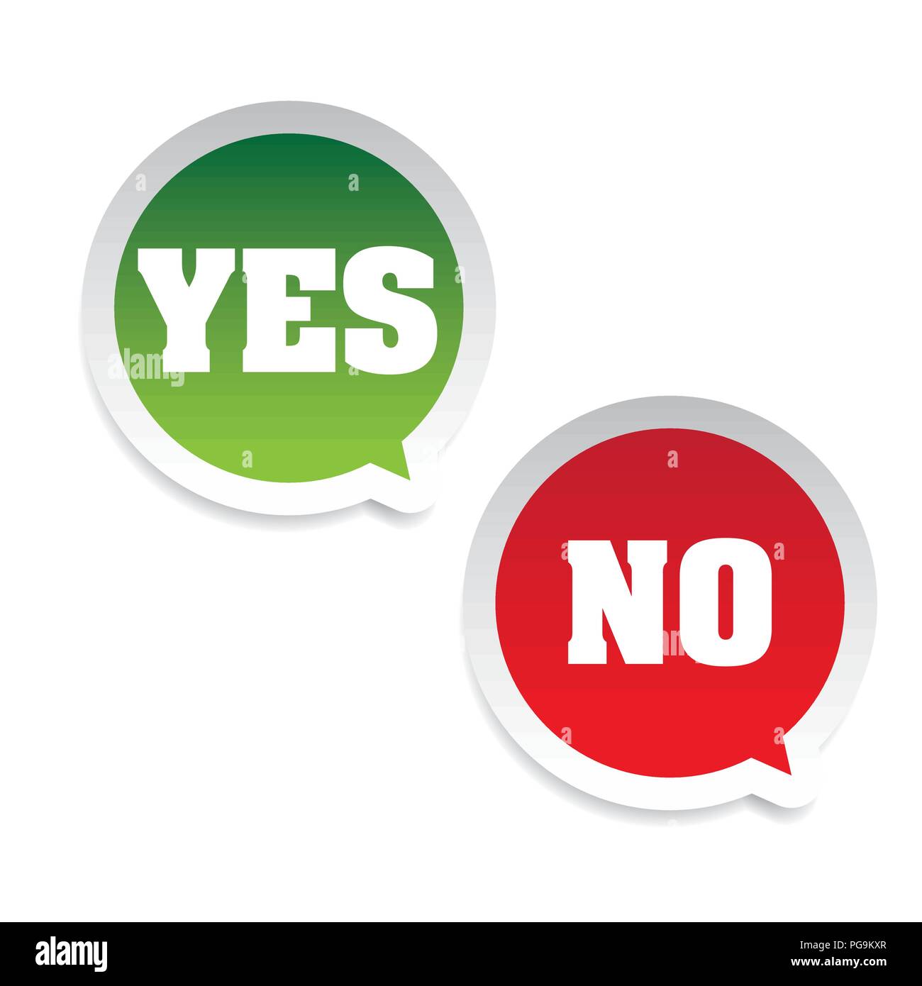 Yes No mark sign vector Stock Vector Image & Art - Alamy