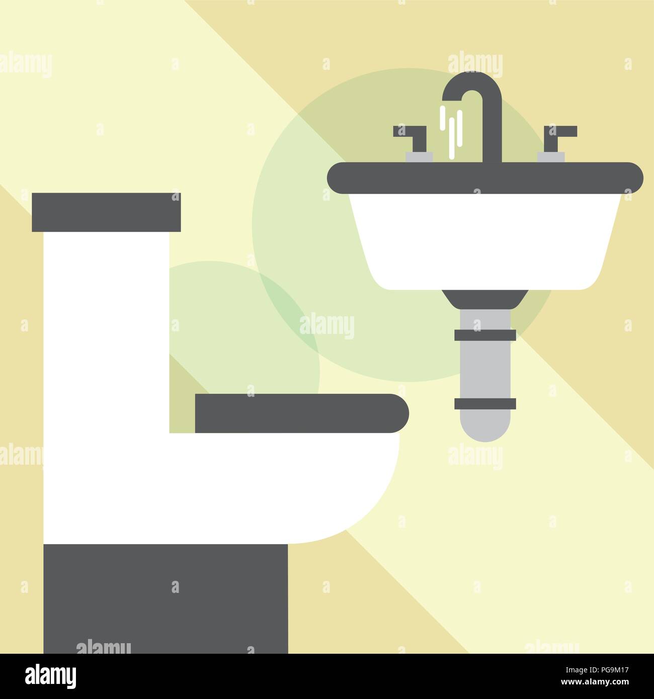 white toilet bowl washbasin clean bathroom Stock Vector Image & Art - Alamy