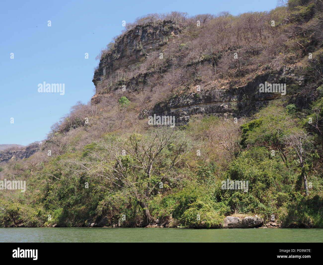 Wilderness of rocky cliff of Sumidero canyon at Grijalva river ...