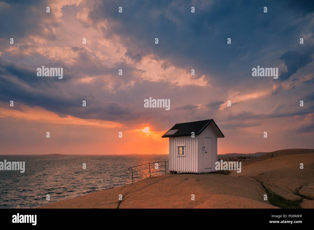 The small lighthouse at the western end of Stangehuvud is the special ...