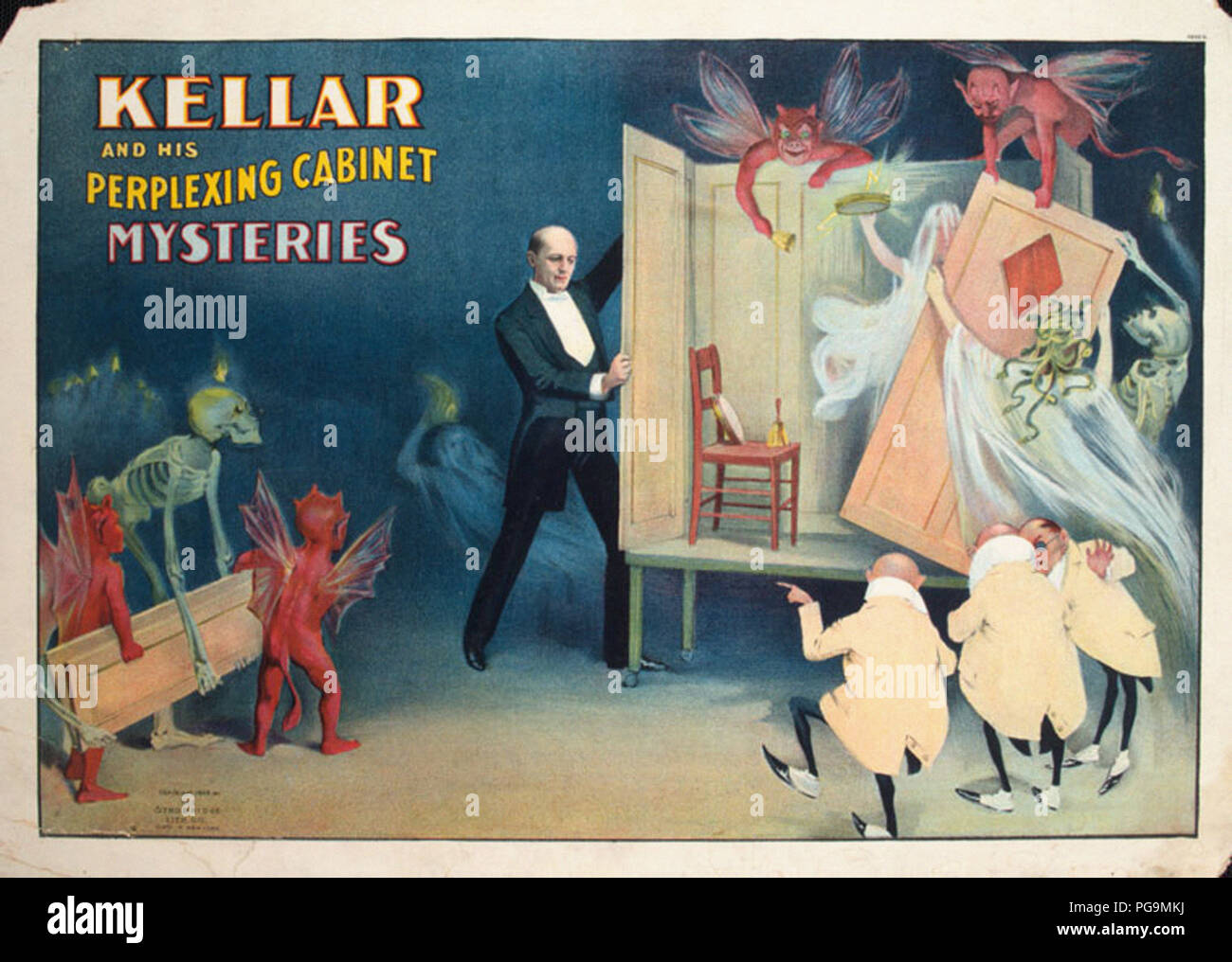 vintage magic circus poster art Stock Photo - Alamy