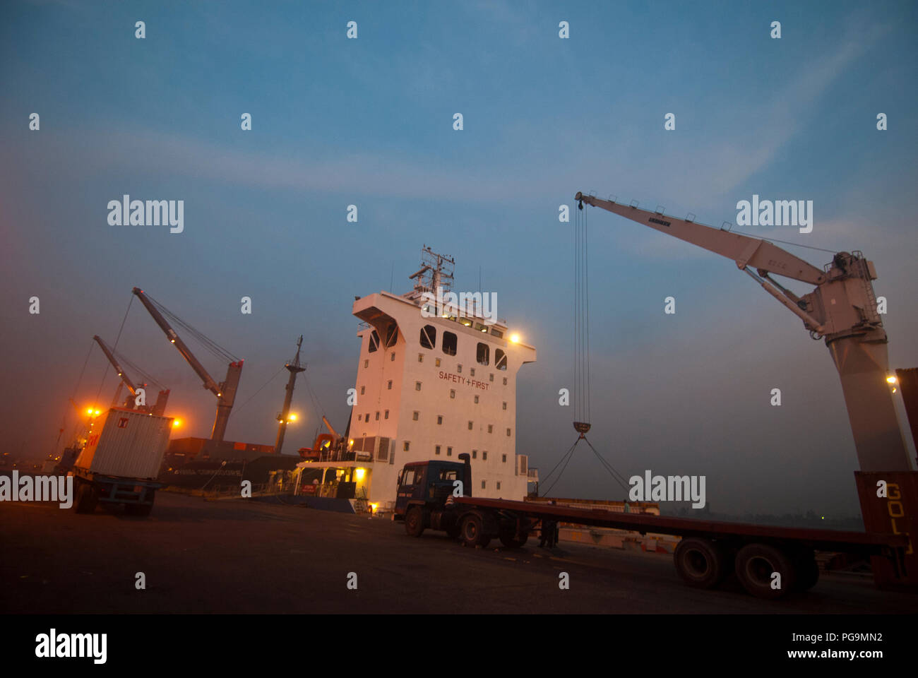The Chittagong sea port Situated on the right bank of the Karnafuli ...