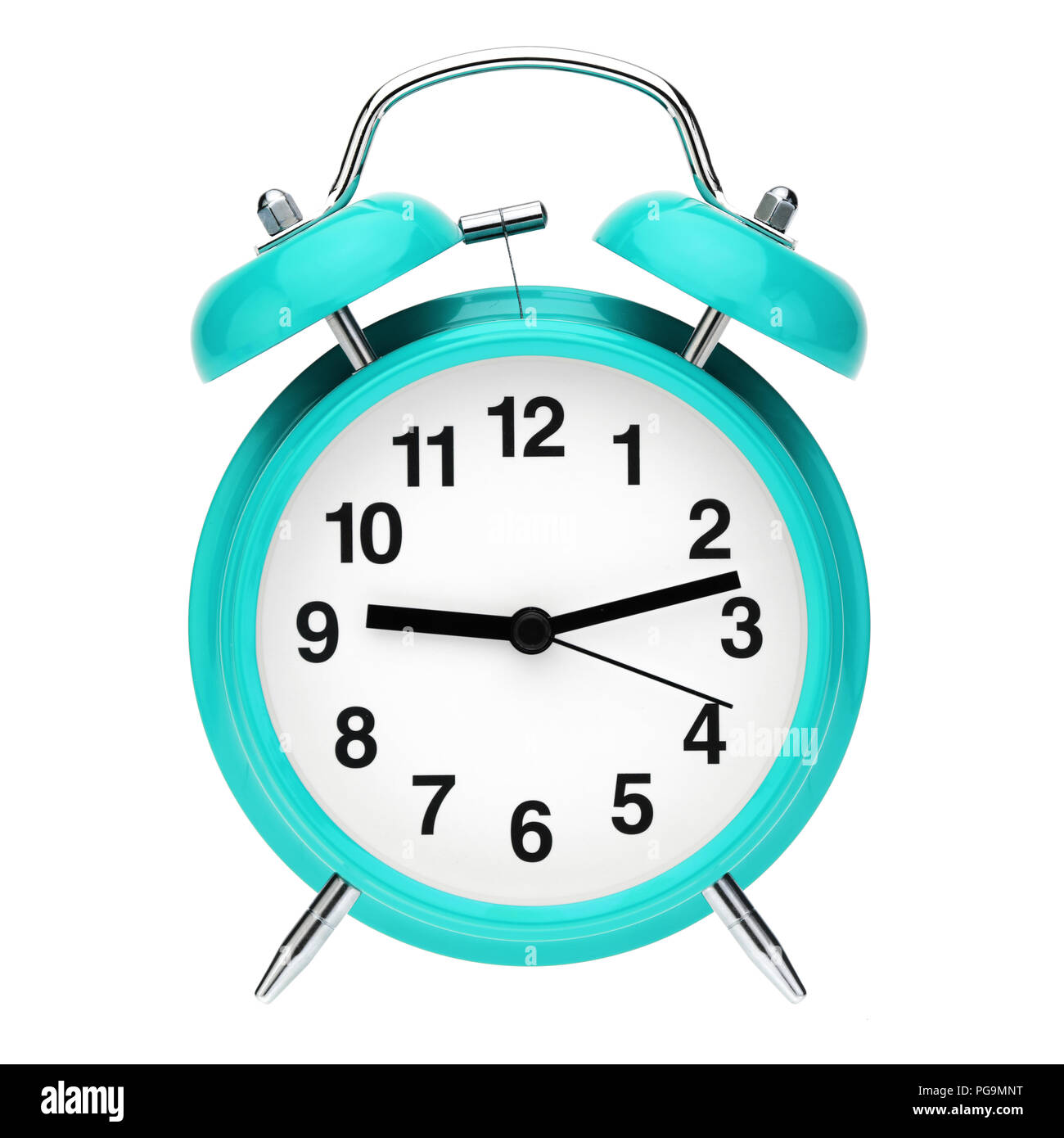 Vintage blue alarm clock hi-res stock photography and images - Alamy