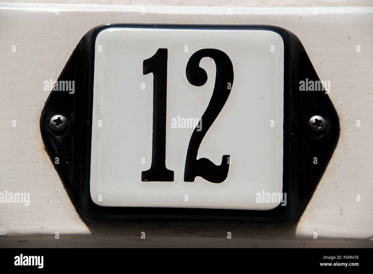 House Number 12 Stock Photo - Alamy