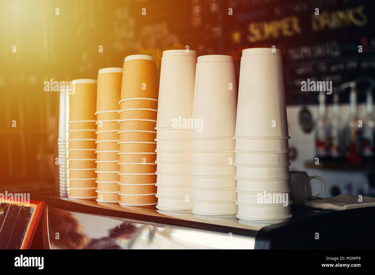 Stacked paper cups in hi-res stock photography and images - Alamy