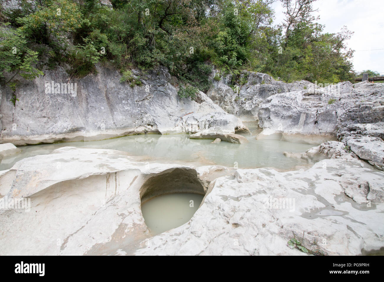 Kotli, Croatia - July 27,2018: View of the Mirna riverbed in Kotli ...