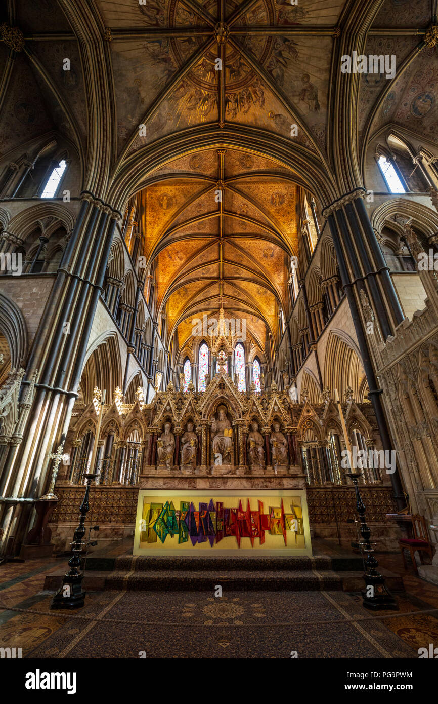 The crossing of Worcester Cathedral, Worcestershire, England Stock ...