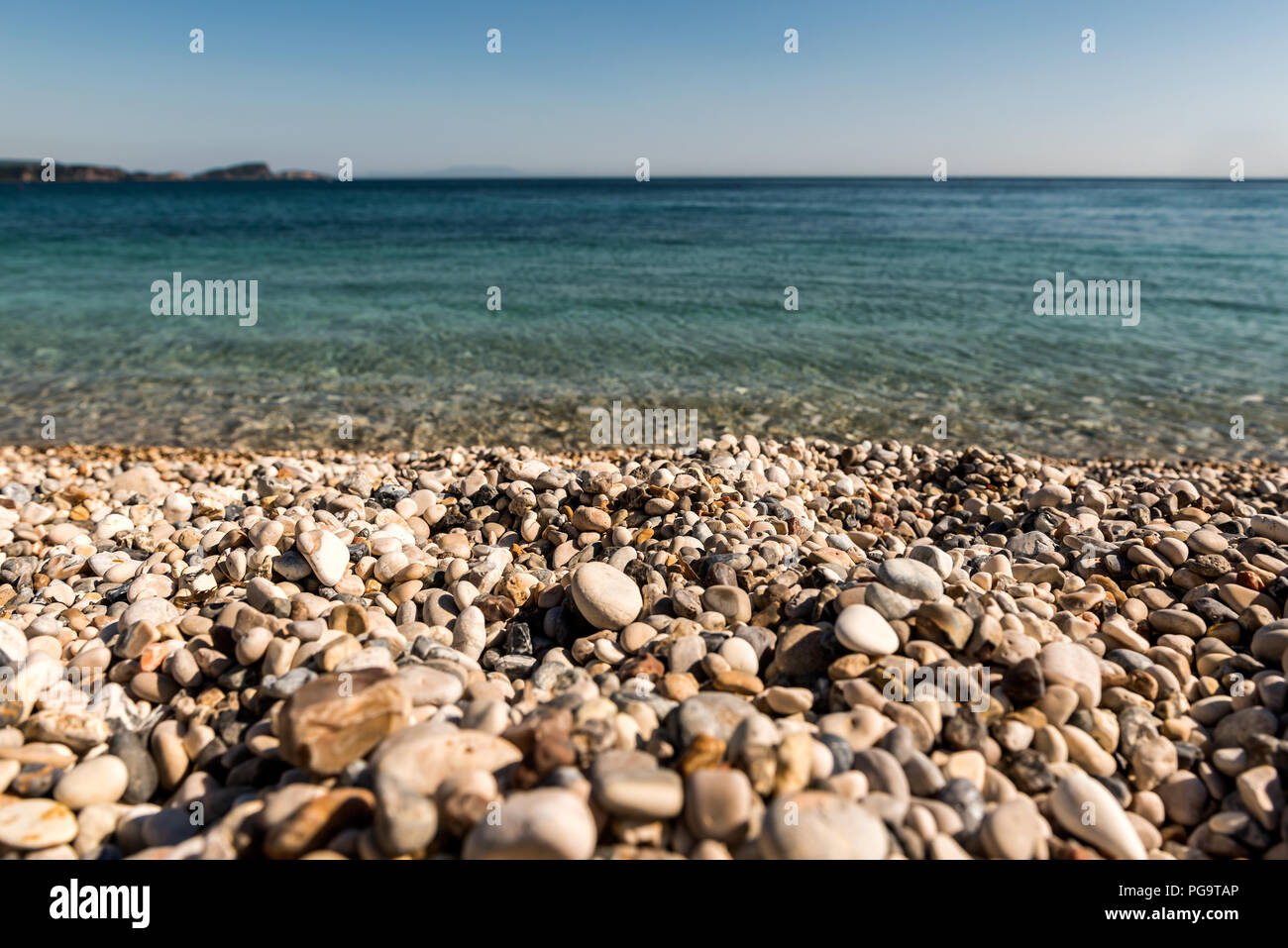 Pebble stones on a beach by the Mediterranean sea Stock Photo - Alamy