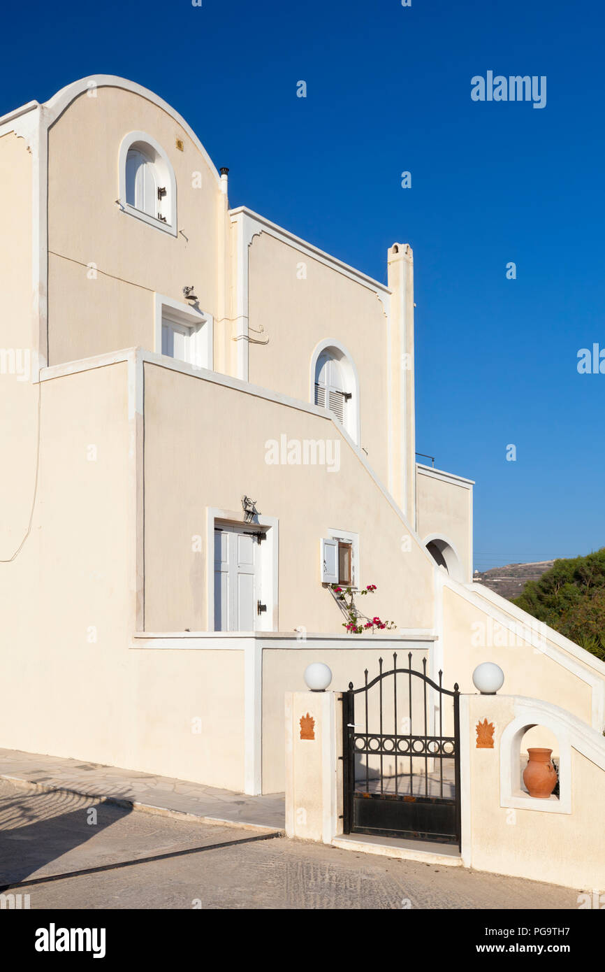 A typical modern house in Santorini in the afternoon Stock Photo - Alamy