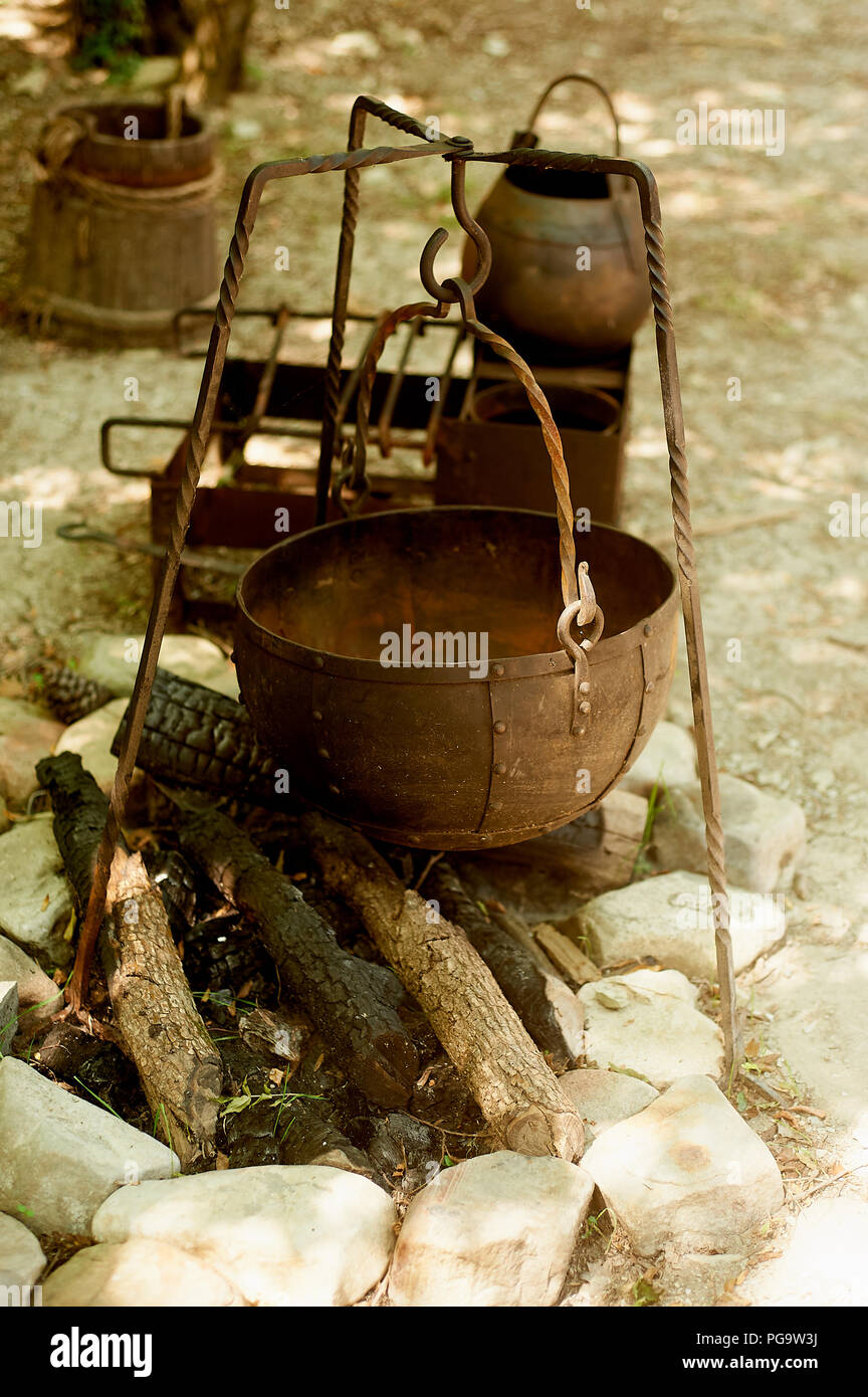 Rusty cauldron hi-res stock photography and images - Alamy