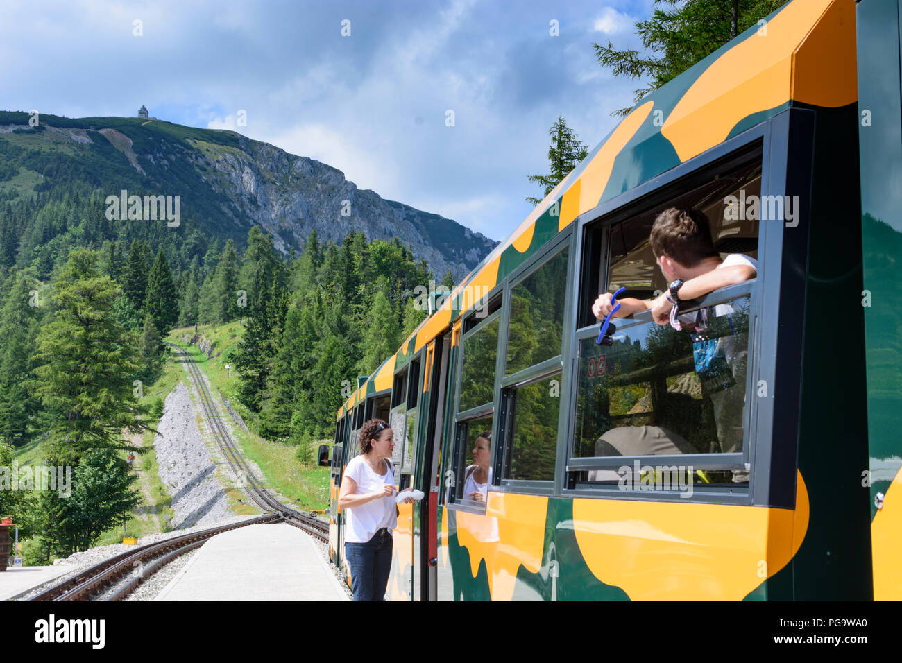 Train of schneebergbahn schneeberg railway hi-res stock photography and ...