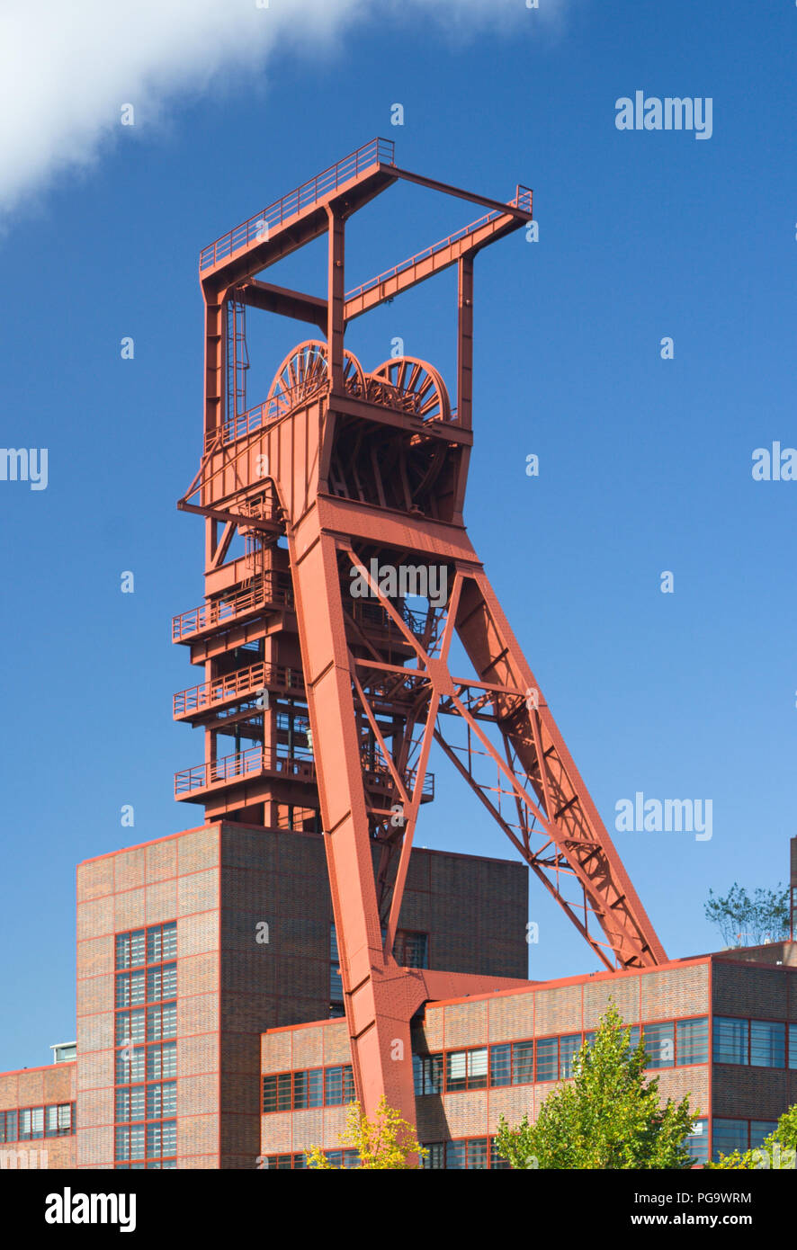 The tower of an old coal mine in Gelsenkirchen, Germany Stock Photo - Alamy