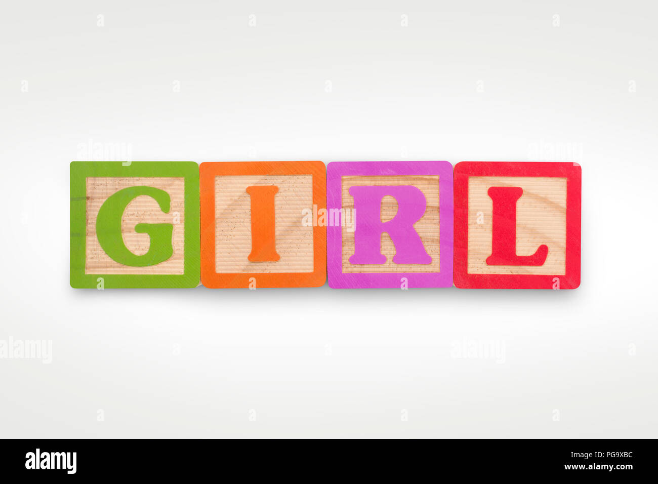 GIRL Building Blocks Stock Photo - Alamy