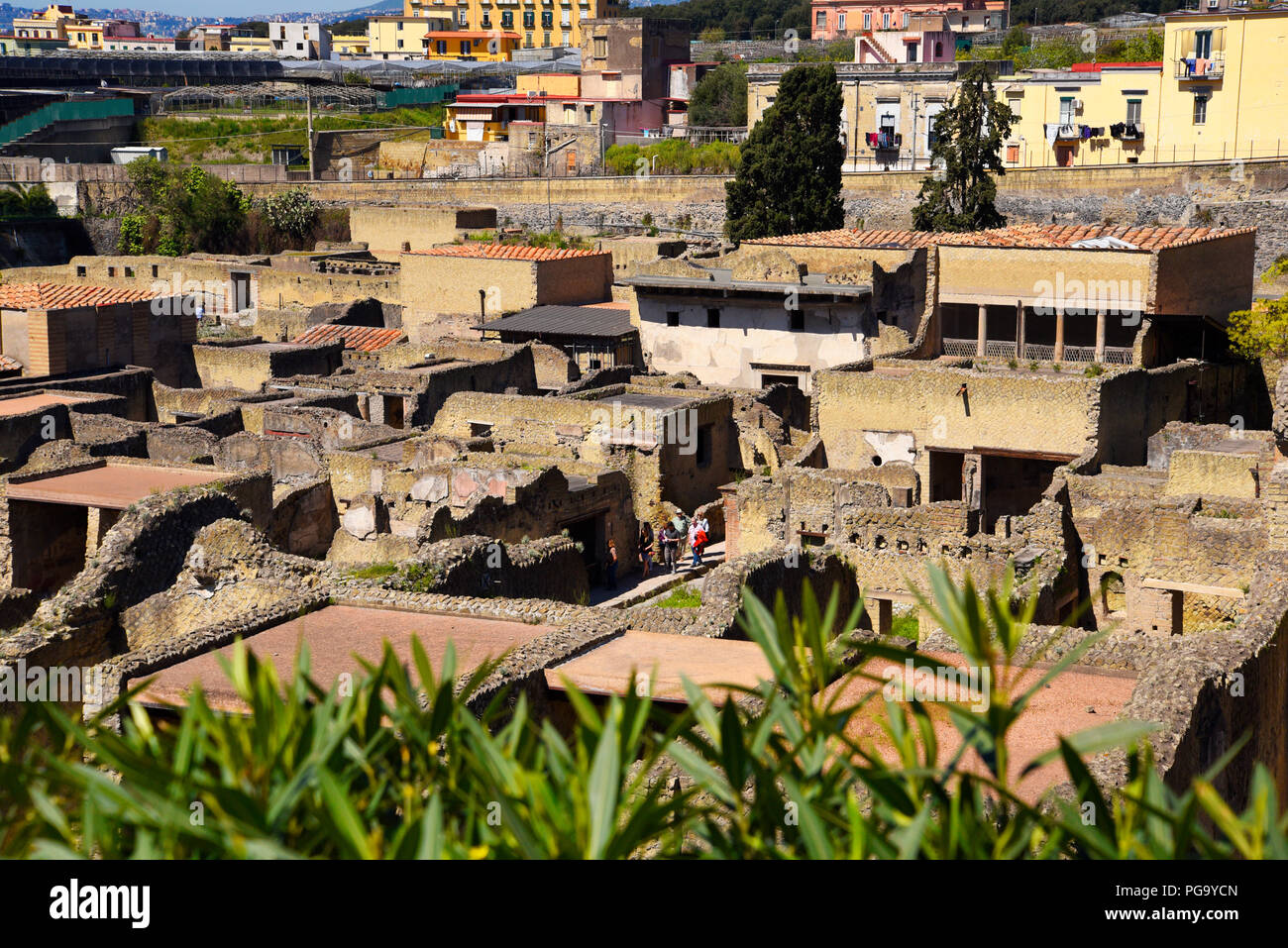 The Buried Roman City of Herculaneum near Naples in Southern Italy ...