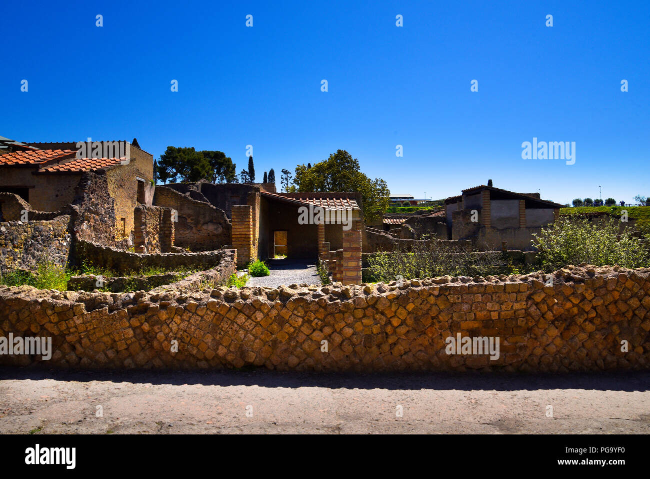 The Buried Roman City of Herculaneum near Naples in Southern Italy ...
