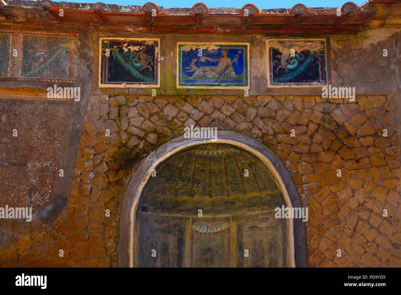 The Buried Roman City of Herculaneum near Naples in Southern Italy ...
