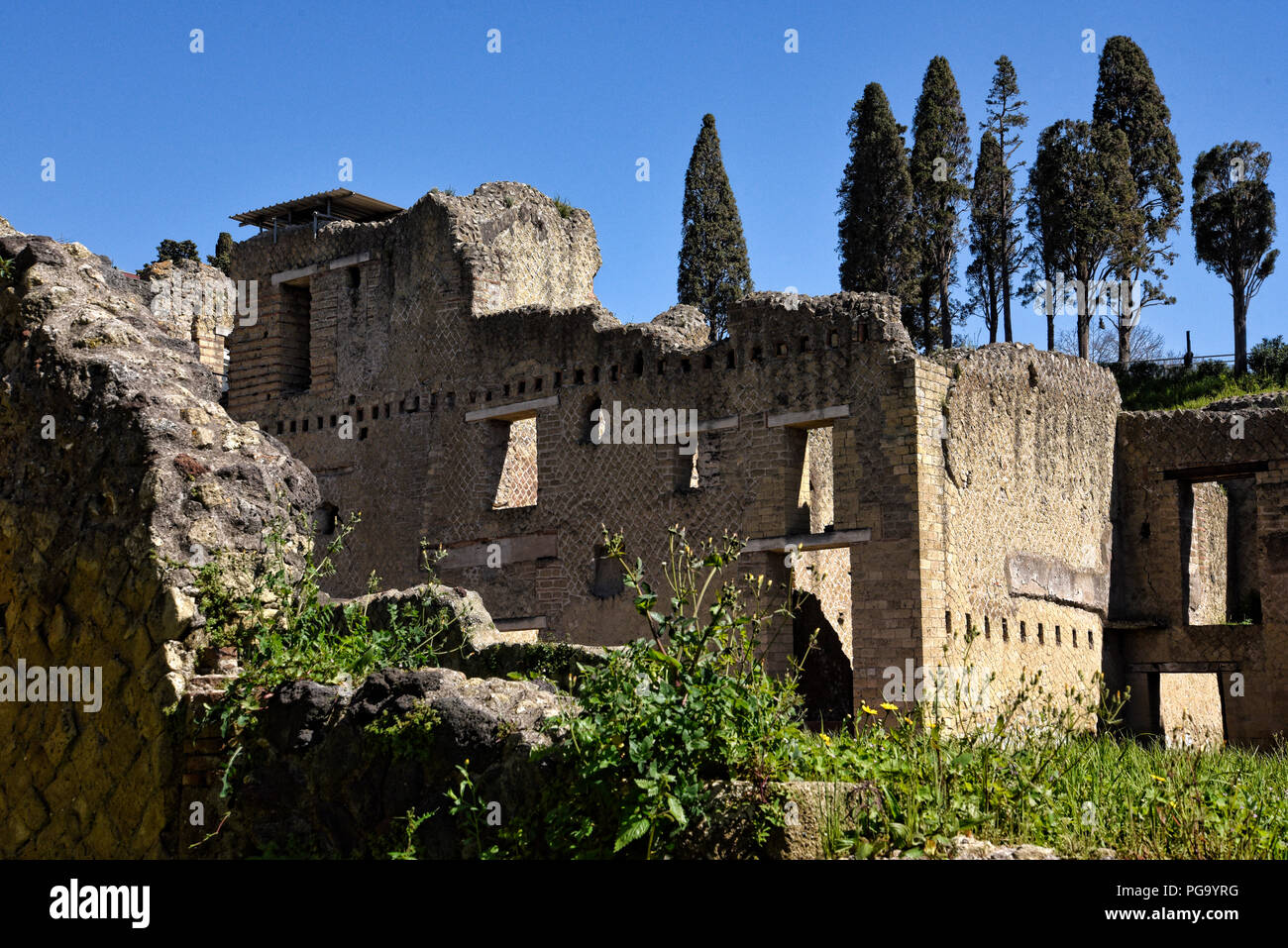 The Buried Roman City of Herculaneum near Naples in Southern Italy ...