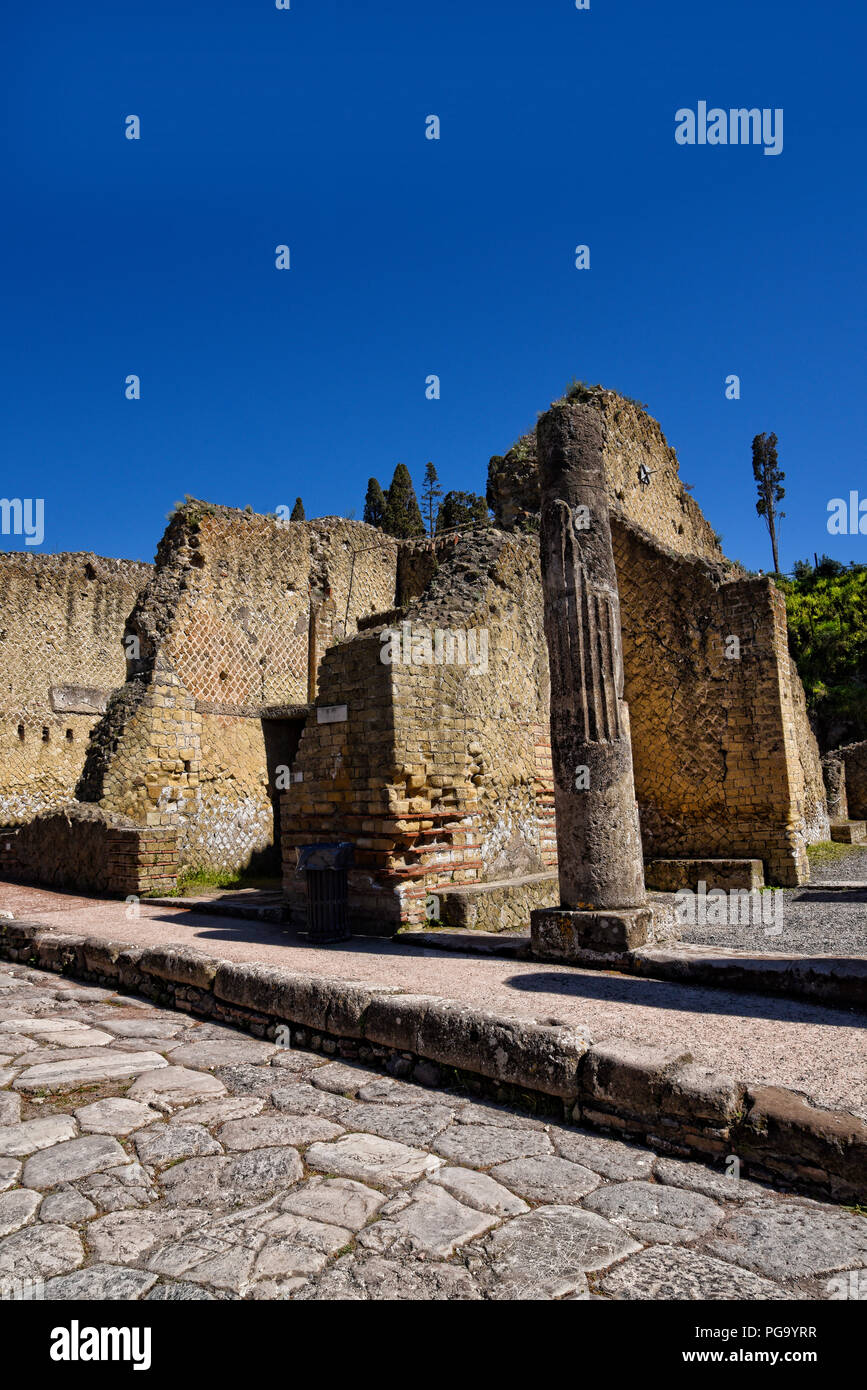The Buried Roman City of Herculaneum near Naples in Southern Italy ...