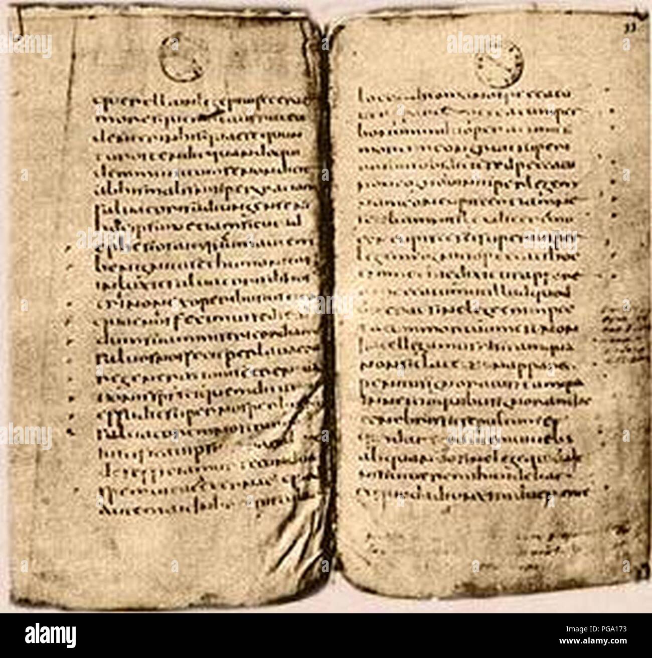 Augustin imp. pelagienilor manuscris sec. V Stock Photo - Alamy