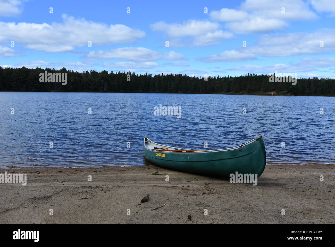 canoe on beach Stock Photo - Alamy