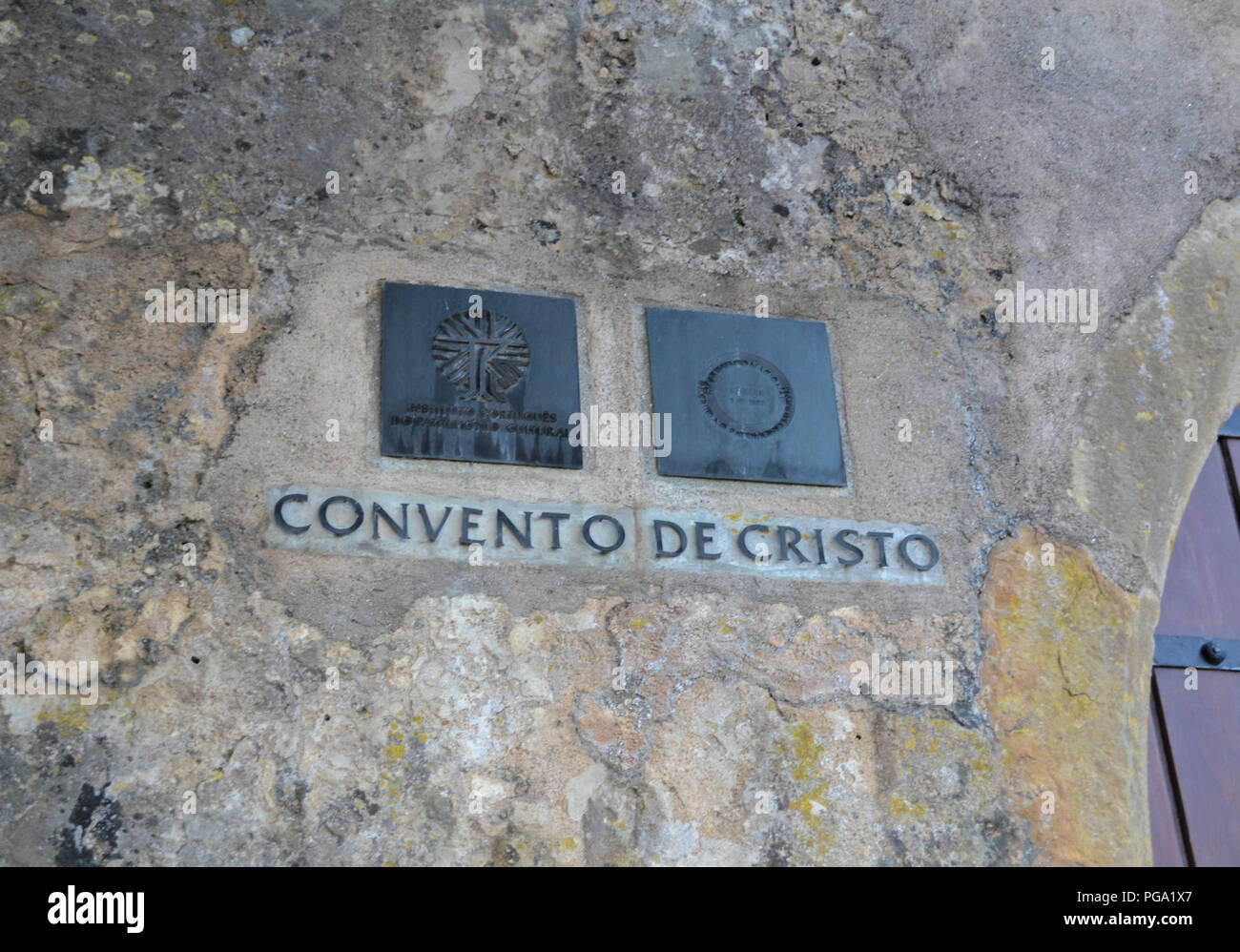 The entrance sign to the UNESCO World Heritage Site Convent of Christ ...
