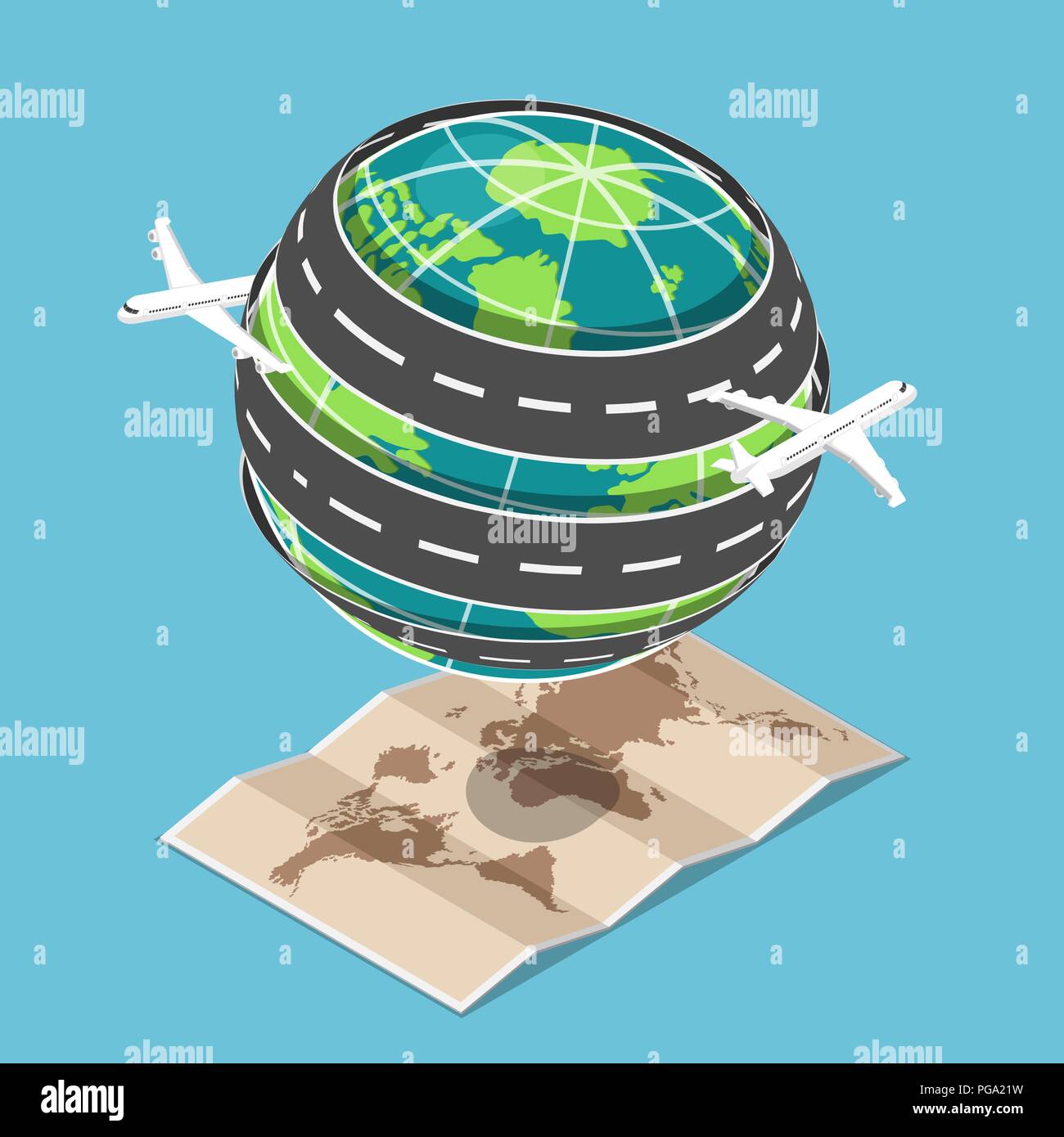 Map of the floating city hi-res stock photography and images - Alamy