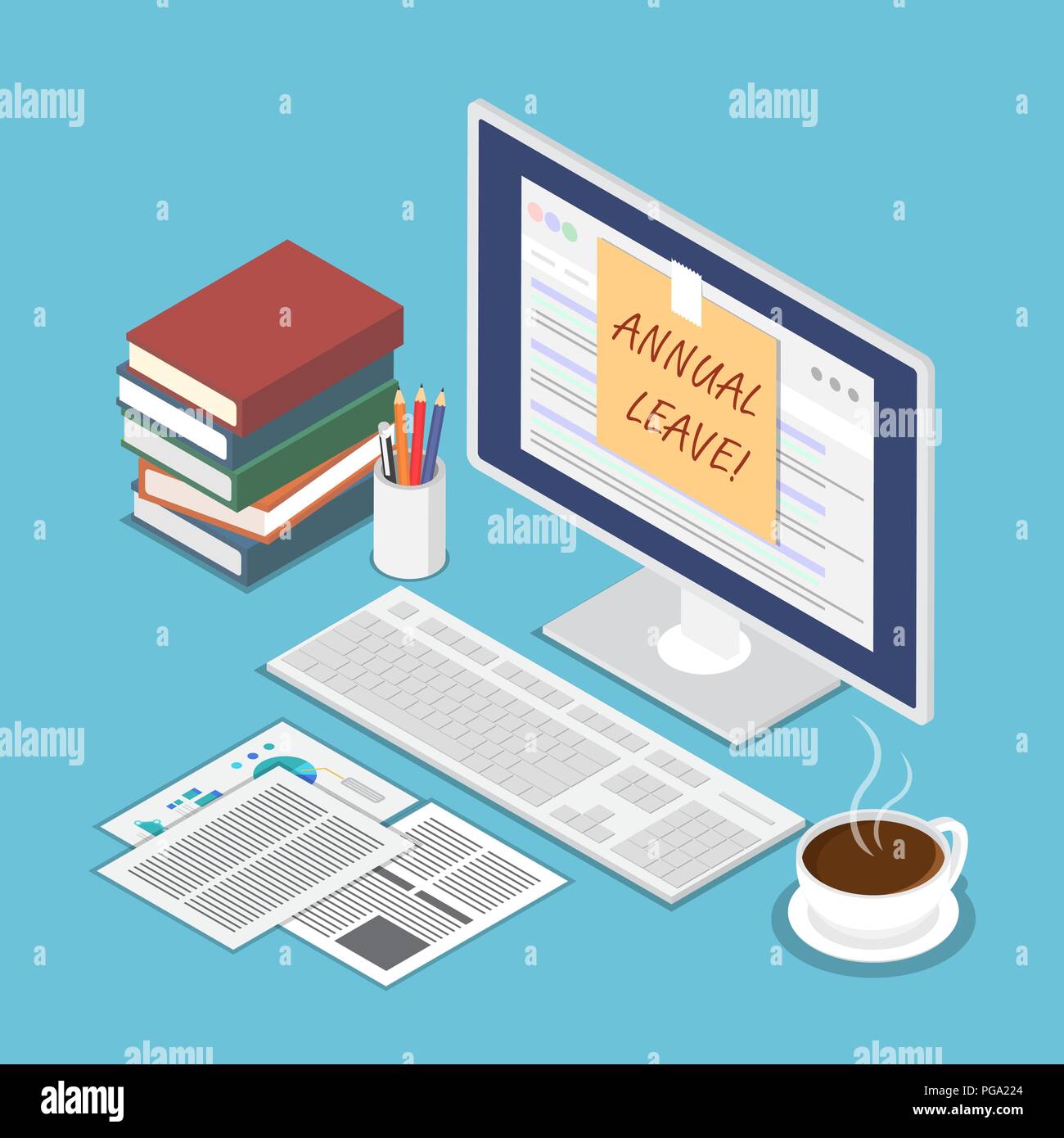 Annual leave calendar Stock Vector Images - Alamy